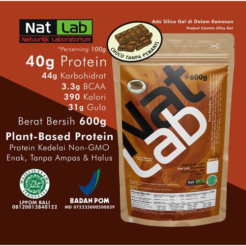 Jual Gainer MAXX Nat Lab Protein Soy Vegan Vegetarian Bubuk Kedelai - Choco NoPemanis - Kota ...