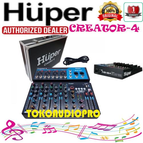 Jual Mixer Huper Creator 4 4_channel Mixer Audio with Effect Original ...