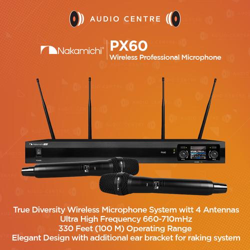 Promo Nakamichi PX60 PX 60 Wireless Professional Microphone karaoke ...