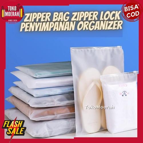 Jual ZIPPER LOCK PLASTIK TRANSPARAN KANTONG PENYIMPANAN BAJU CELANA ...