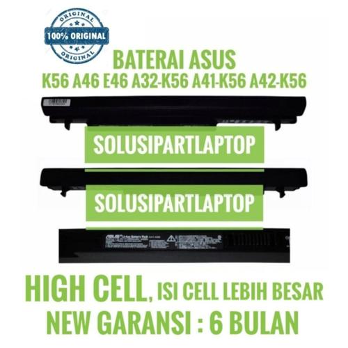 Jual BATERAI ASUS K56 A46 E46 S40 V550 A41-K56 A42-K56 A31-K56 ORI ...