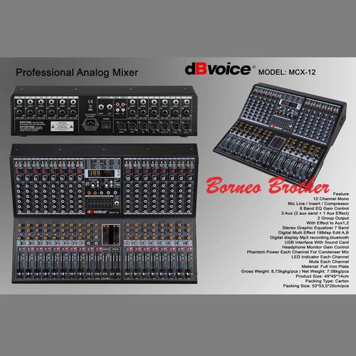 Jual dBvoice MCX-12 Original Mixer Audio Analog 12 Channel w/ Bluetooth ...