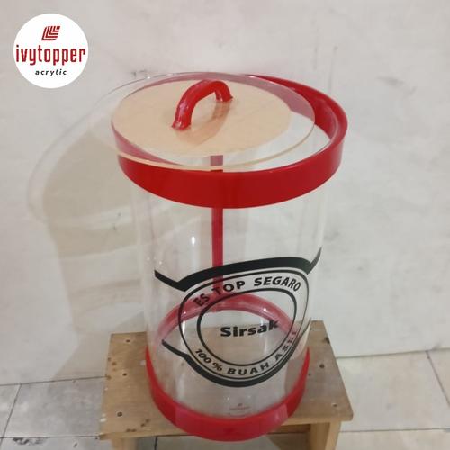 Jual Tabung Aquarium Es buah Acrylic 20 Liter D25 x Tinggi 45 Cm ...