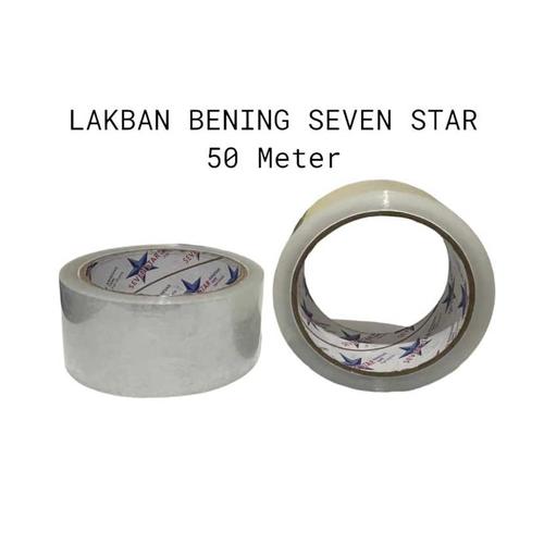 Promo Lakban Isolasi bening Ukuran Real 50 Meter 100 Meter Lebar 4.8 cm ...