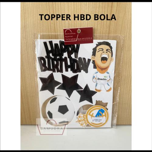 Jual Topper happy birthday Gambar bola Karton / Cake Topper Bola - Kab ...