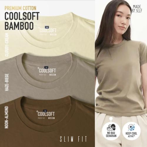 Jual Kaos Polos SLIMFIT WANITA COOLSOFT COTTON BAMBOO CREWNECK Part 2 ...