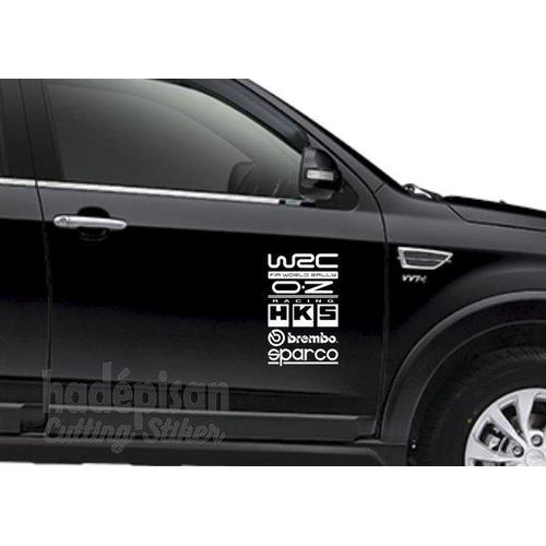 Jual Stiker Mobil Cutting Sticker Pintu Body Mobil Wrc - Hitam - Kota ...