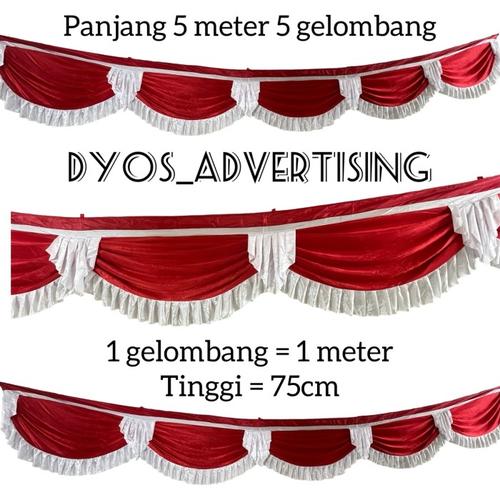 Jual bendera merah putih background merah putih 5 meter gelombang ...