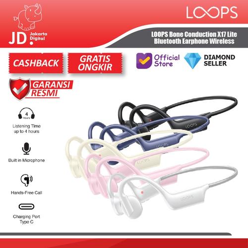 Jual LOOPS Bone Conduction X17 Lite Bluetooth Earphone Wireless - LOOPS ...