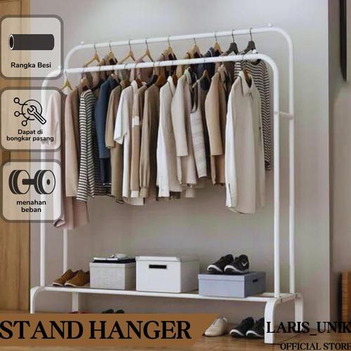 Jual Terjangkau _Unik Rak Baju Gantungan Baju Besi Stand Hanger Display ...