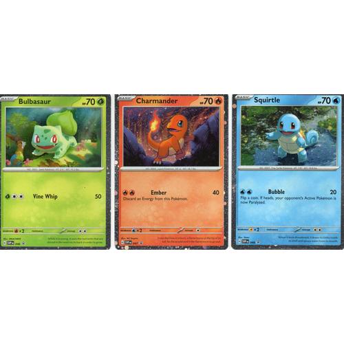 Jual Bulbasaur Charmander Squirtle (Pokemon 151 Promo Holo) - English ...