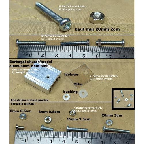 Jual baut mur 20mm 2cm bolt dan Mur nut 20 mm 2 cm baud untuk aluminium ...