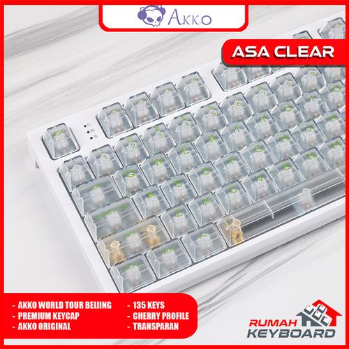 Jual KEYCAP - KEYCAPS - ASA - AKKO ASA CLEAR TRANSPARENT - PC - 155 KEY ...