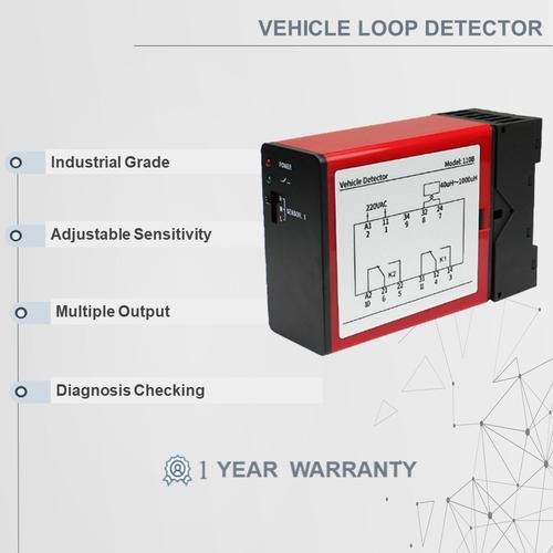 Jual Vehicle Loop Detector Merah 220V VLD Single, Metal Sensor Parkir ...