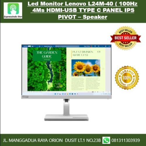 Jual MONITOR LENOVO L24M-40 (100Hz 4Ms HDMI-USB TYPE C-PANEL IPS-PIVOT-SPEAKER) - Jakarta Pusat ...