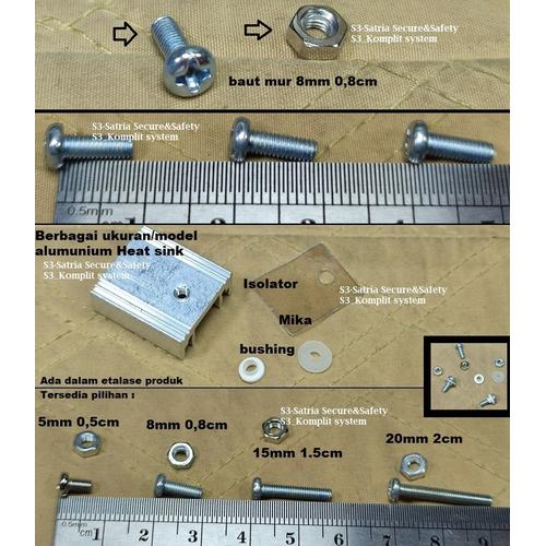 Jual baut mur 8mm 0,8cm bolt dan Mur nut 8 mm baud untuk aluminium ...