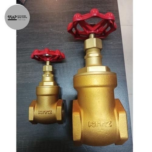 Jual Gate Valve Kuningan Kitz class 150 drat 1 1/2" inch / DN40 Gate valve 300WOG ORIGINAL KITZ ...