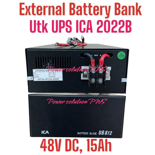 Jual External Battery Bank UPS ICA UB812-4815 48v 15Ah + Soket kabel ...