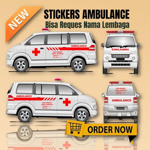 Jual Stiker Ambulance Sticker Mobil Ambulance Full Set Bahan mantul ...