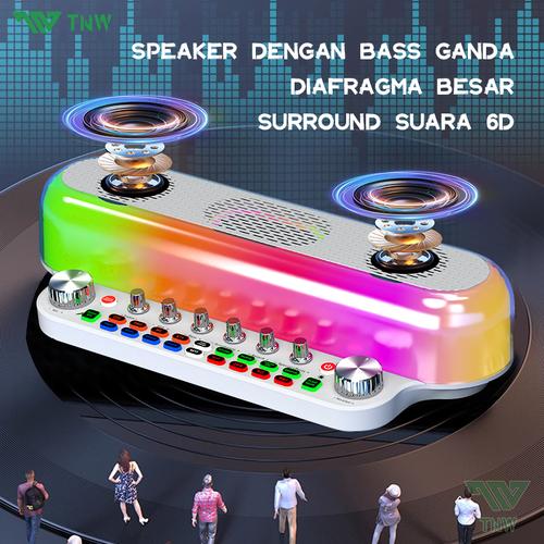 Promo TNW SY12 SoundCard Bluetooth Speaker All-in-One Live Sound Card ...