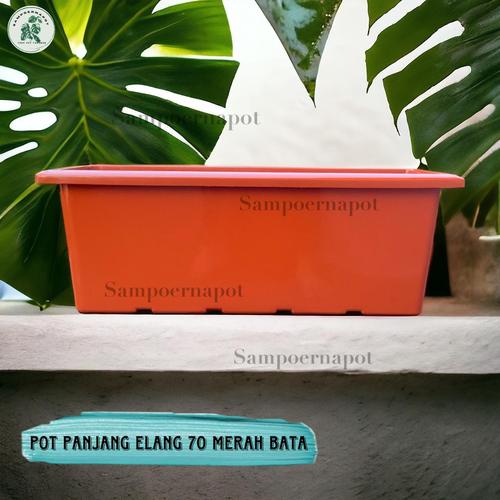 Promo Pot Bunga Tanaman Persegi Panjang Egp 65 Cm Merah Bata - EGP 70 ...