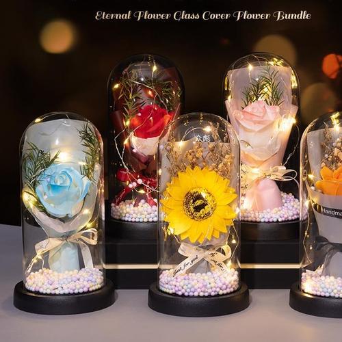 Jual Lampu Bunga Dekorasi Eternal Flower Perpetual Glass Cover ...