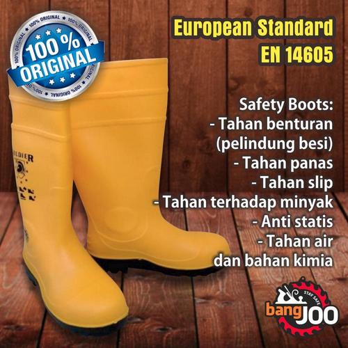 Jual SOLDIER sepatu safety PVC boots standar Eropa / sepatu boot safety ...