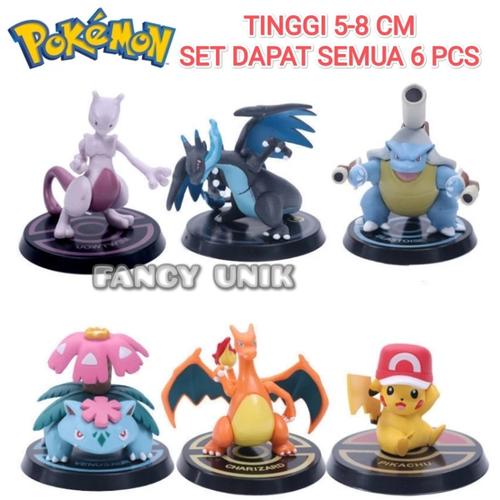 Jual Figure Set Pokemon Pikachu Mewtwo Blastoise Venusaur Dracaufeu 6 ...