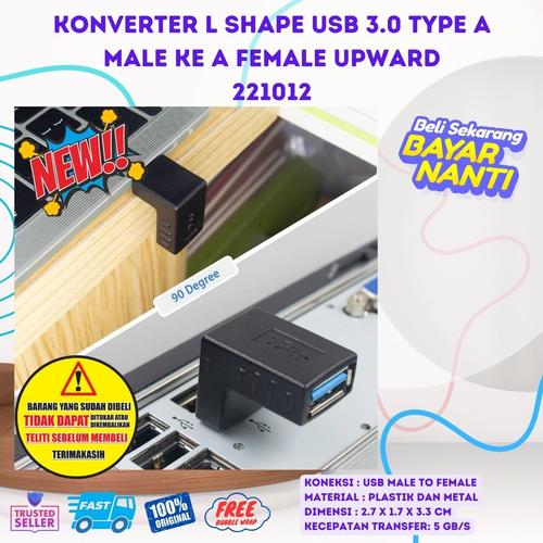 Jual Adapter Converter Konverter L Shape USB 3.0 Type A Male ke A ...