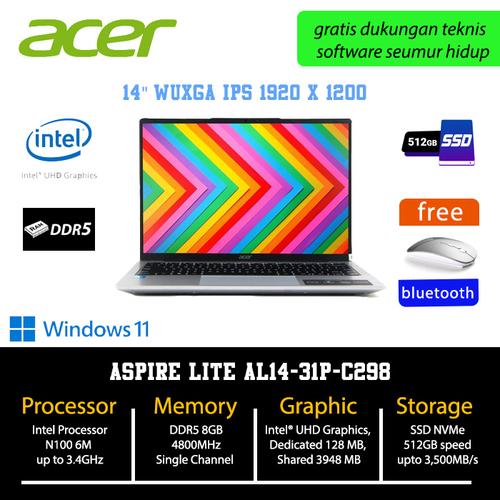 Jual ACER ASPIRE LITE AL14-31P-C298 INTEL N100 RAM 8GB SSD 512GB 14" WUXGA IPS - Jakarta Utara ...
