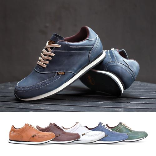 Jual Sepatu Sneakers Running Pria Biru Kulit Asli Original CEVANY ERZA NAVY - Kab. Bandung ...