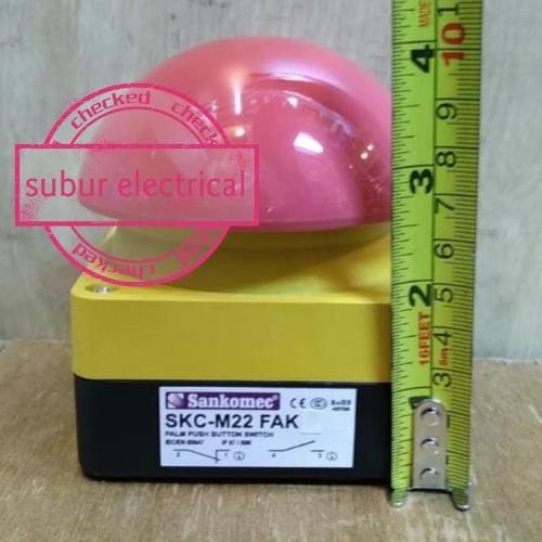 Jual SANKOMEC SKC M22 FAK palm push button switch - Merah - Jakarta ...