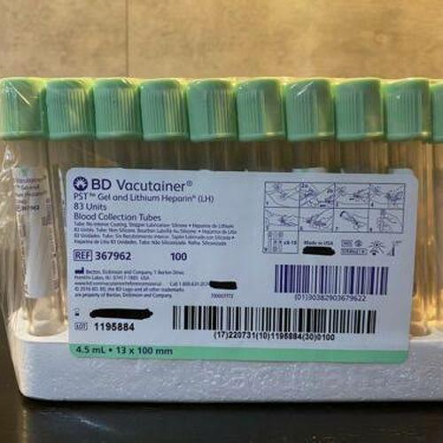 Jual BD Vacutainer Tube PST PLH 13x100 4.5mL PLBL L/GN Catalog 367962 ...