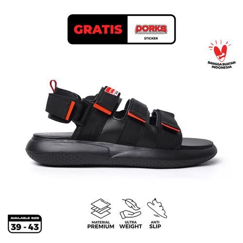 Promo Dorks Archieve full black | Sandal Gunung | Sandal pria Sandal ...