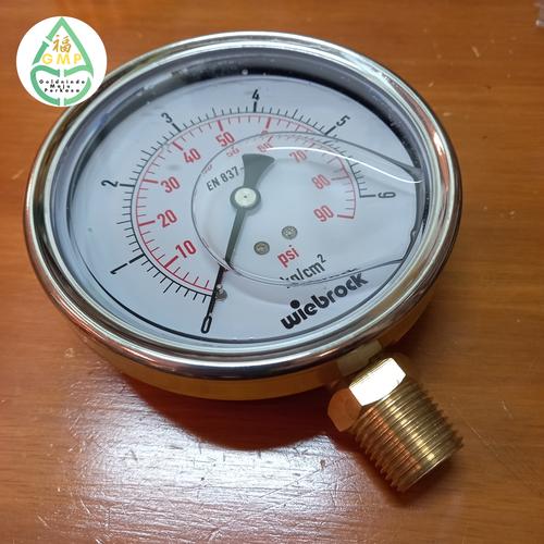 Jual Pressure Gauge Stainless 4 inch 0-6 bar - Alat Pengukur Tekanan ...