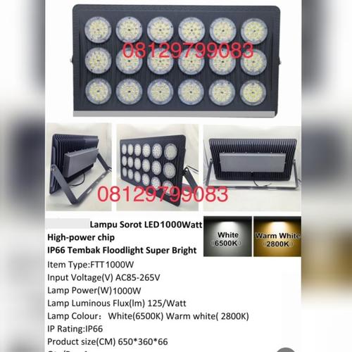 Jual lampu led sorot tembak jalan pju 50 100 200 300w 400 500 watt FTT led penerangan lapanga ...