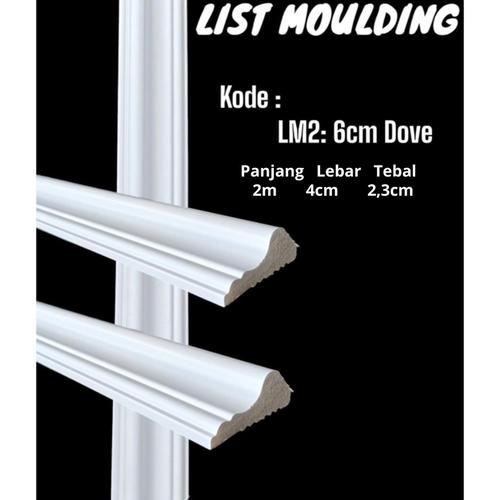 Promo List Wall Moulding PVC List Profil Dinding Harga Per Meter - 4 cm ...