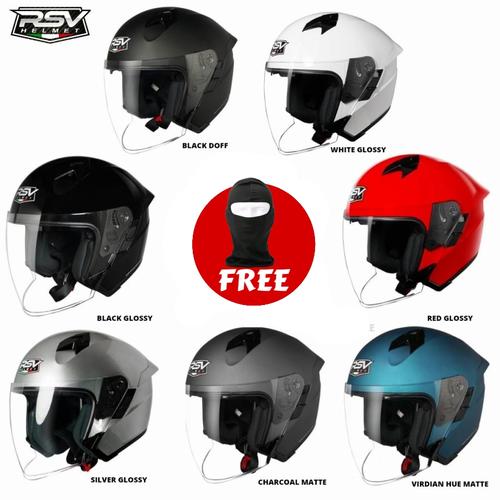 Promo HELM RSV SV300 MODERN GREY DOUBLE VISOR | HELM HALF FACE | HELM ...
