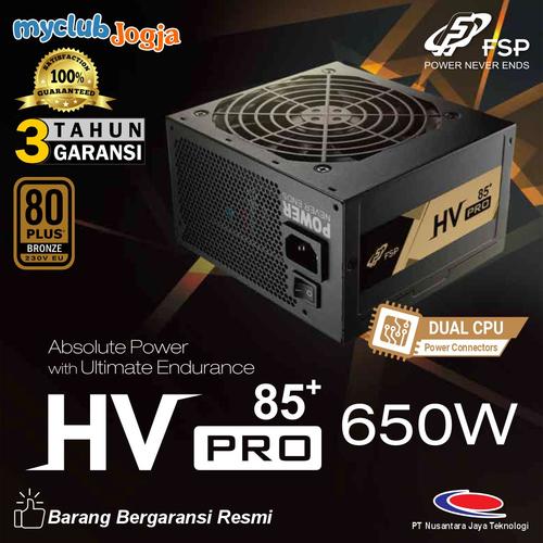 Jual PSU 650 Watt FSP HV PRO 650 80 PLUS Bronze Power Supply PC - Kota ...