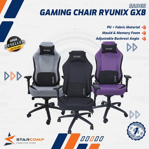 Promo Sades Ryunix GX8 Professional Kursi Gaming Chair - Black Cicil 0% ...
