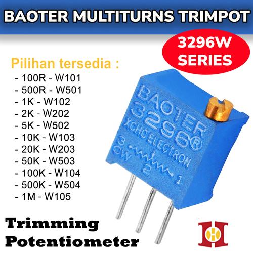 Jual Potensiometer Potentiometer Trimpot Trimmer Presisi Multiturn VR ...