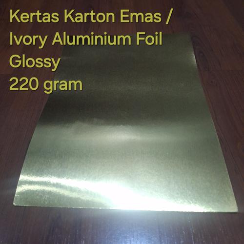 Jual Kertas Karton Emas Gold / Karton Ivory Aluminium Foil - A3 30x42cm ...