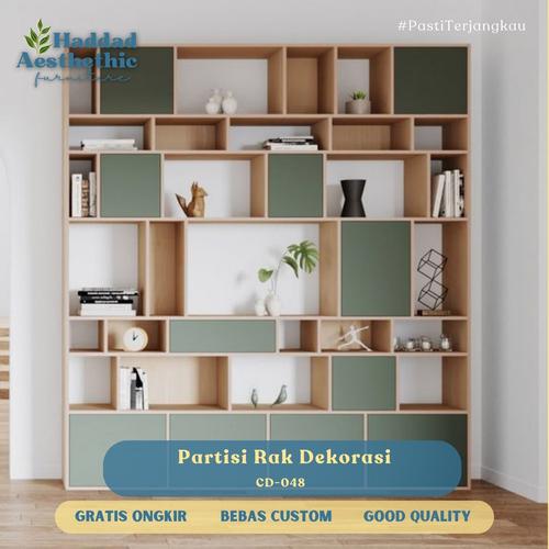 Jual Partisi Rak Dekorasi Aesthetic Rak Modern Sekat Ruangan Minimalis ...