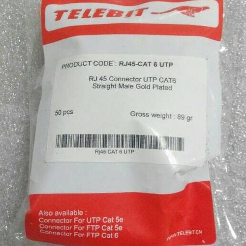 Jual Telebit RJ45-CAT 6 UTP Konektor LAN Cat6 - Kota Bandung ...