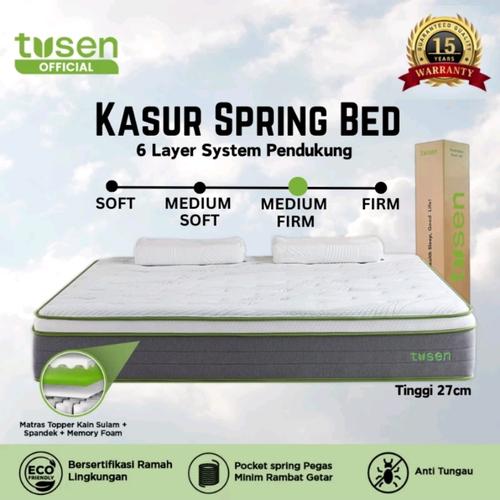 Jual Kasur Pocket Spring Bed Matras in the box 120, 160, 180 tebal 27 ...