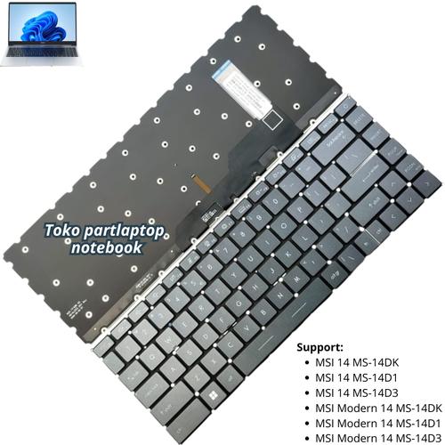 Jual Keyboard MSI Modern 14 MS-14DK MS-14D1 MS-14D3 original new - Jakarta Pusat - Toko ...