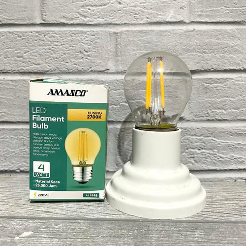 Jual AMASCO LAMPU LED FILAMEN G45 4W 2700K E27 WARM WHITE SNI ...