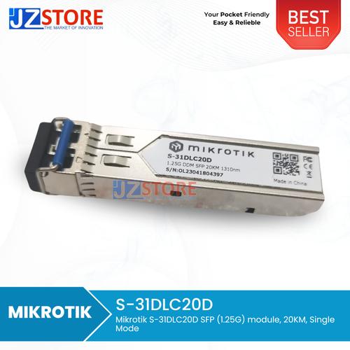 Jual Mikrotik S-31DLC20D SFP (1.25G) module, 20KM, Single Mode - Kota ...