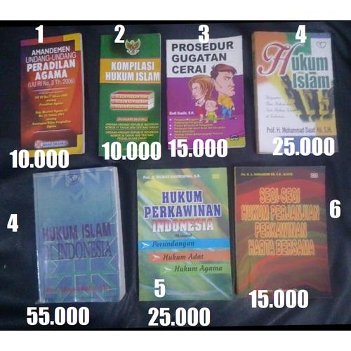 Jual Hukum Islam Gugatan Cerai Hukum Perkawinan & Harta Bersama - 5.Hukum Islam - Jakarta Barat ...