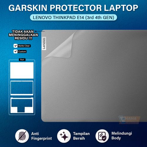 Jual Lenovo ThinkPad E14 Gen 3 4 Garskin Anti Gores Body Protector Skin ...